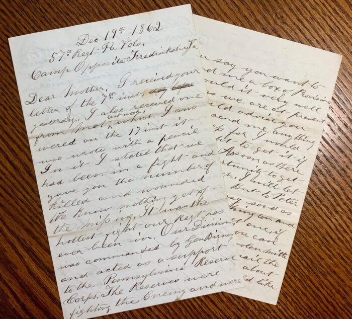 Union Civil War Letters: Battles - Museum Quality Americana